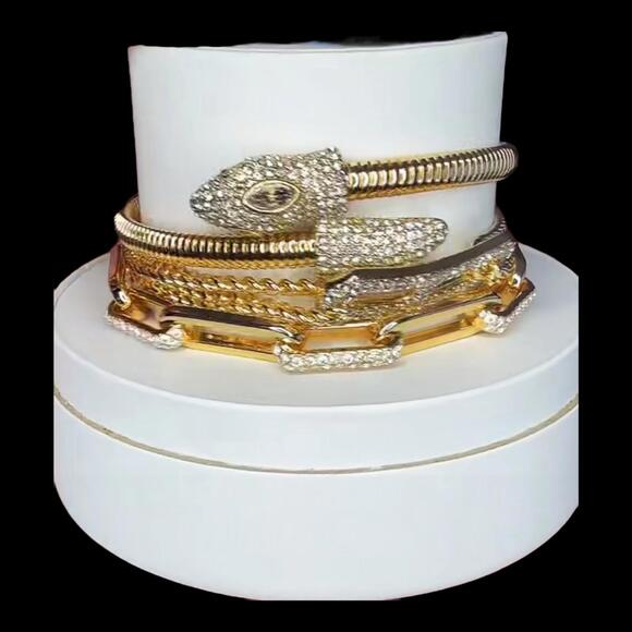 Jewelry | Bomb Party 225 Summer Stacks Jungle In Sparkle Snake | Poshmark